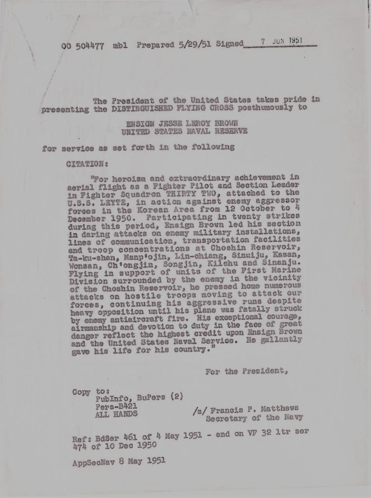 Blue Star Turned to Gold: The Loss of Ens. Jesse L. Brown ...